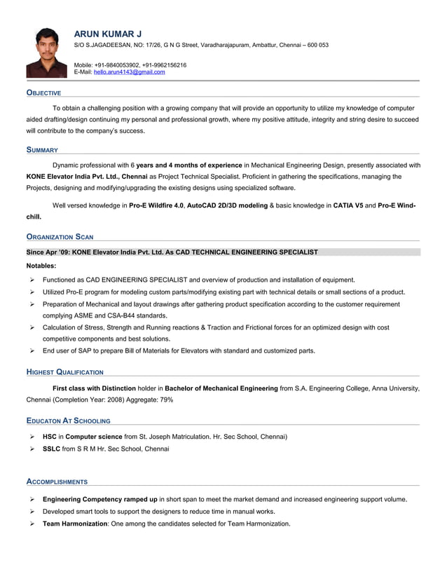 Arun Kumar J_Resume | PDF Arun Kumar J_Resume | PDF