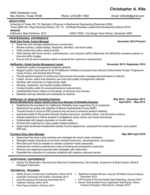 Christopher Kite Resume | PDF