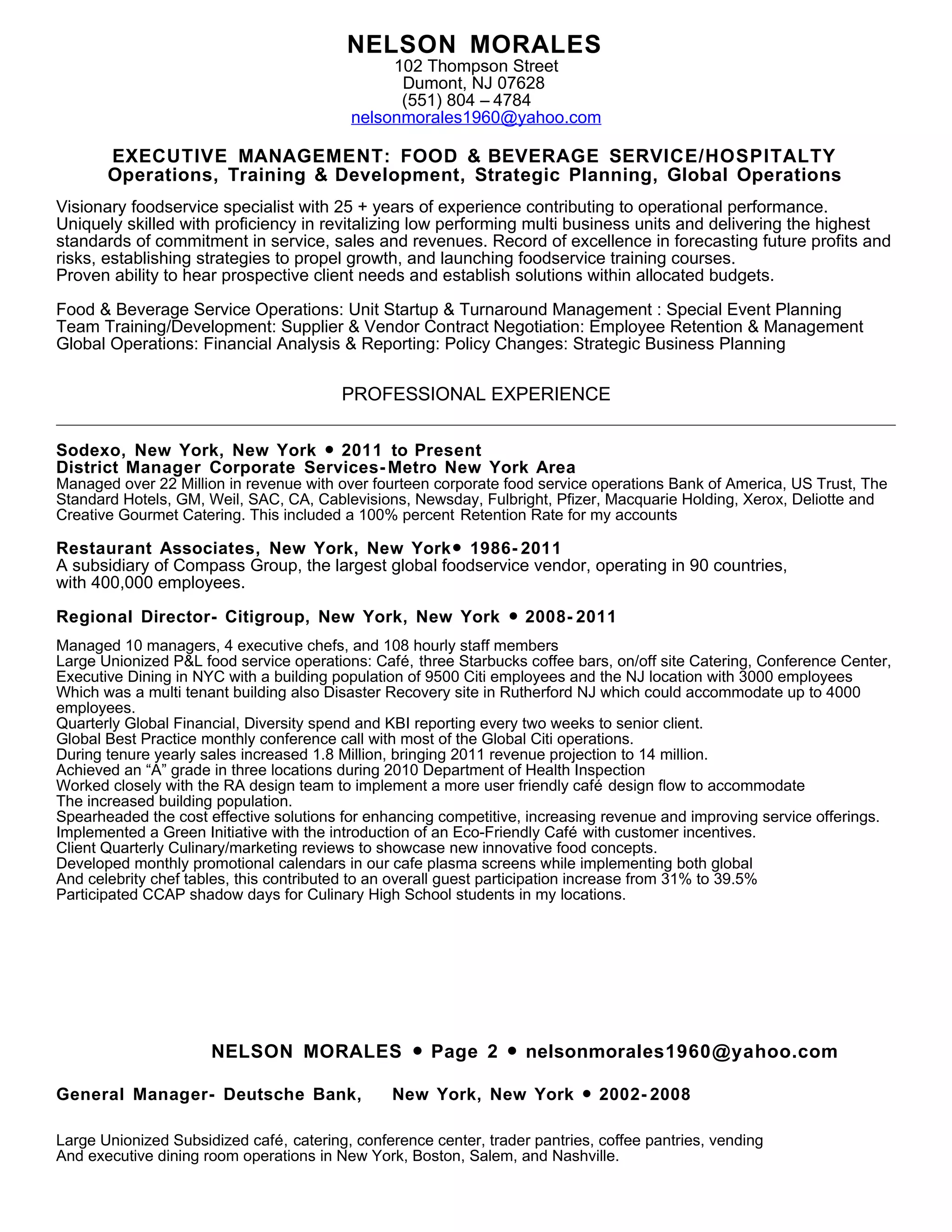 NELSON MORALES RESUME 2014 | PDF