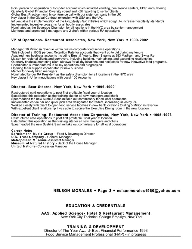 NELSON MORALES RESUME 2014 | PDF
