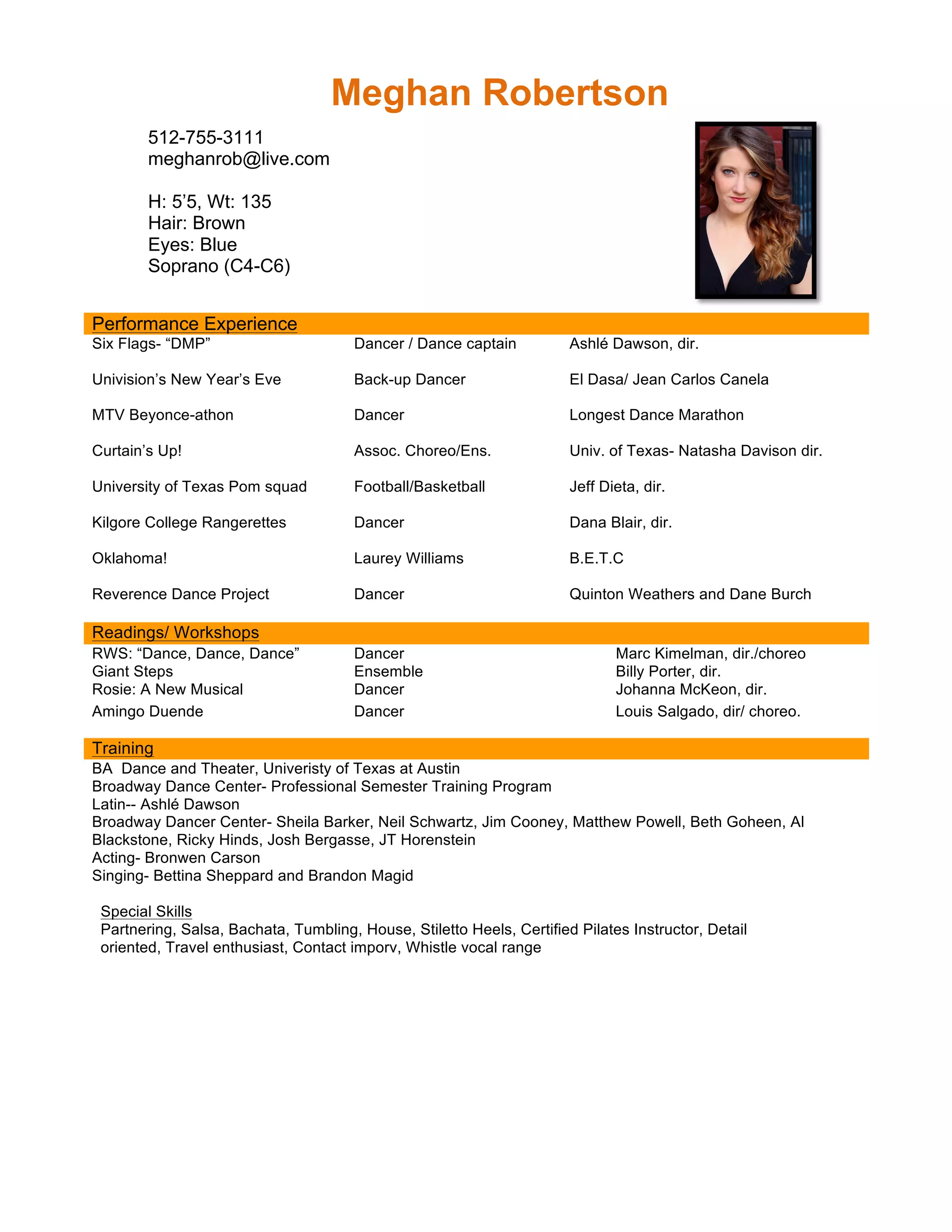 PERFORMANCE RESUME | PDF