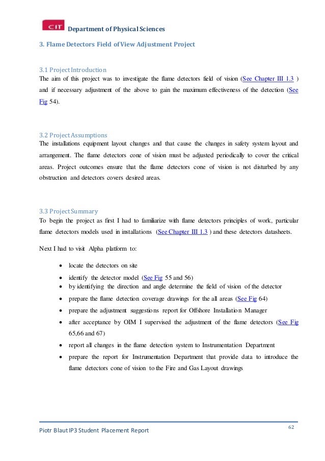 PIOTR BLAUT Student Placement Report