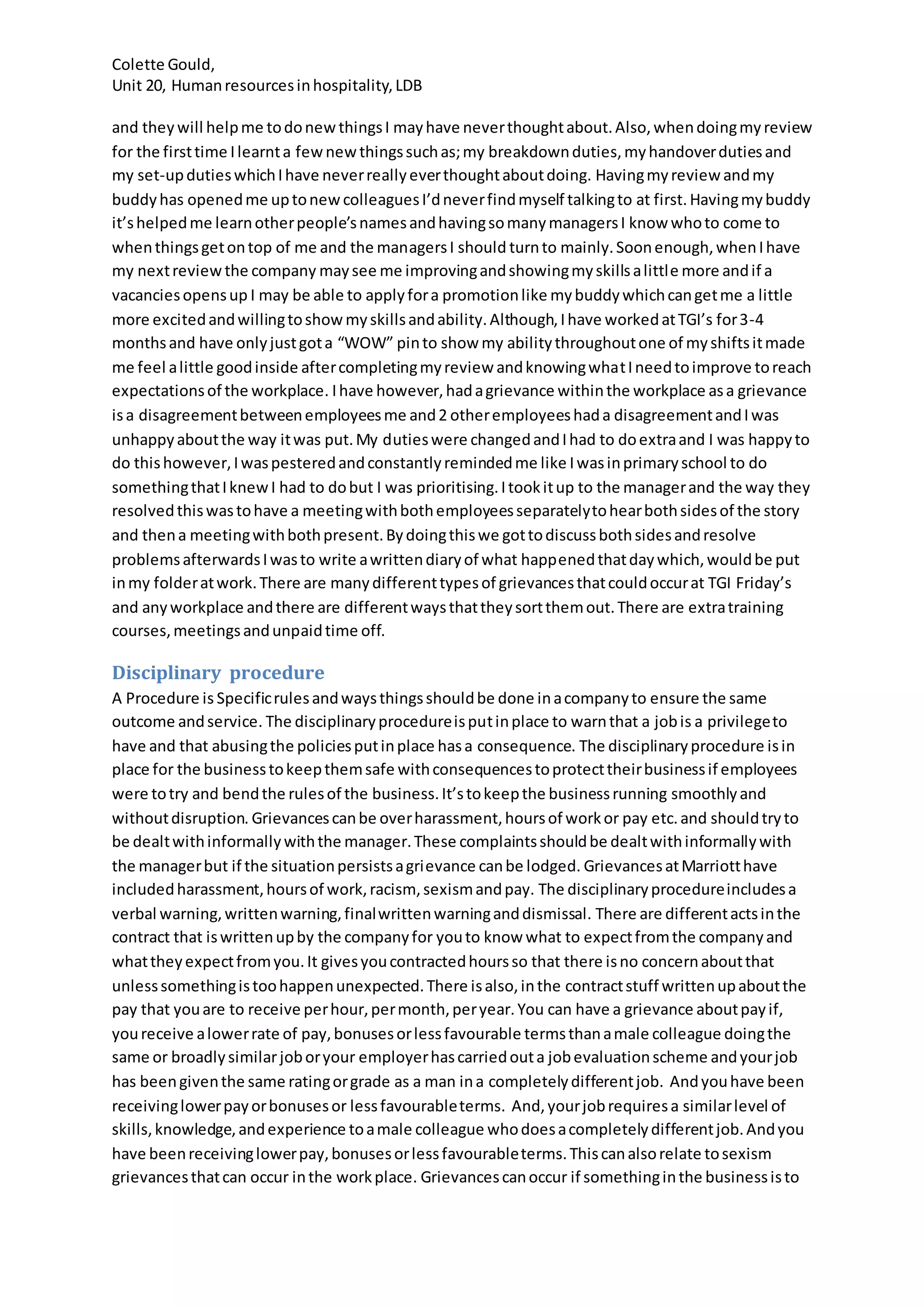 Unit 20 - Assignment 2, P3, M2 and D2 WORK | DOCX