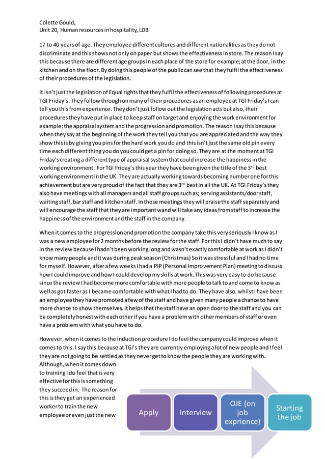 Unit 20 - Assignment 2, P3, M2 and D2 WORK | DOCX | Human Resources | Business