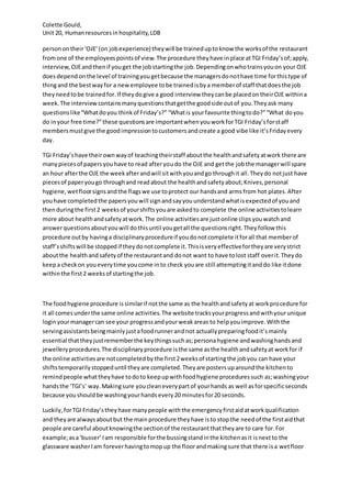 Unit 20 - Assignment 2, P3, M2 and D2 WORK | DOCX