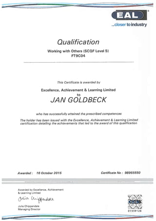 Modern Apprenticeship Certificate | PDF