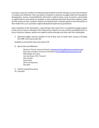 Case Statement LSC | PDF