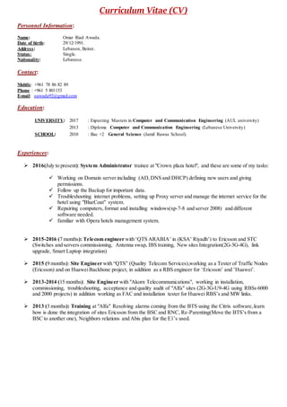 Omar Awada(CV) | DOCX