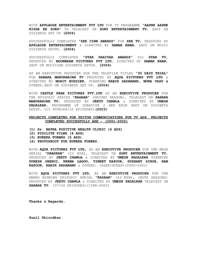 SunilCV29-10-15 | PDF | Free Download