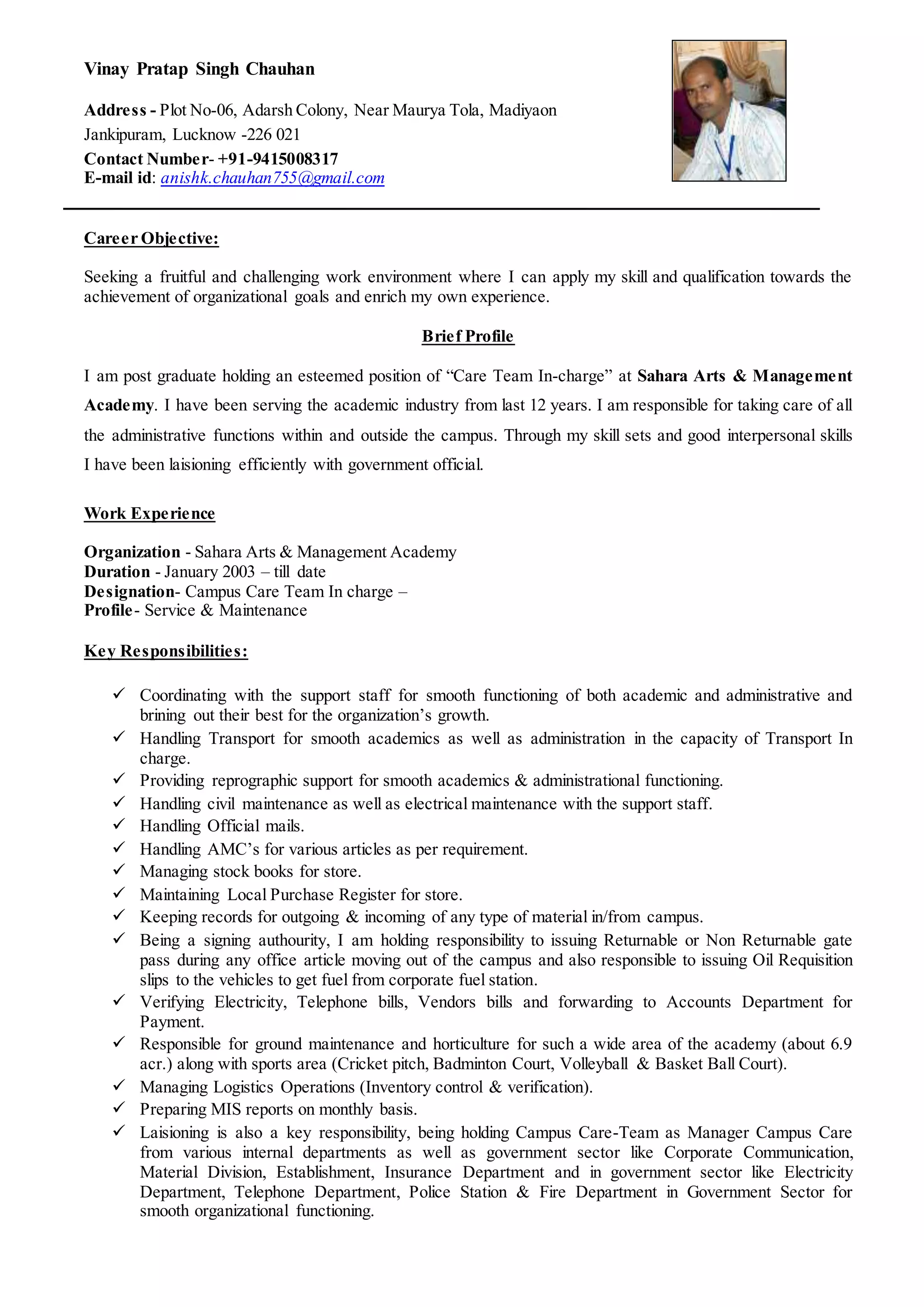 Vinay (New CV1) | PDF