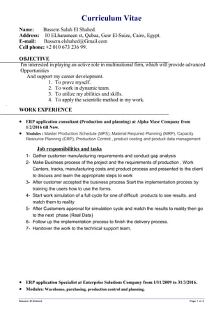 Final C.V bassem | PDF