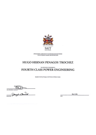 Certificate of Achievement SAIT | PDF