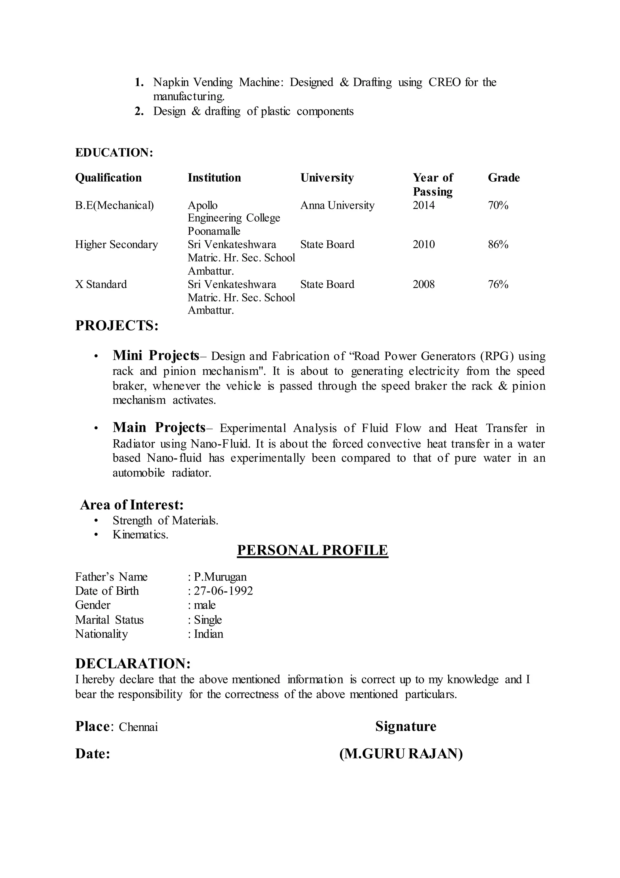 Resume-Guru rajan | DOCX