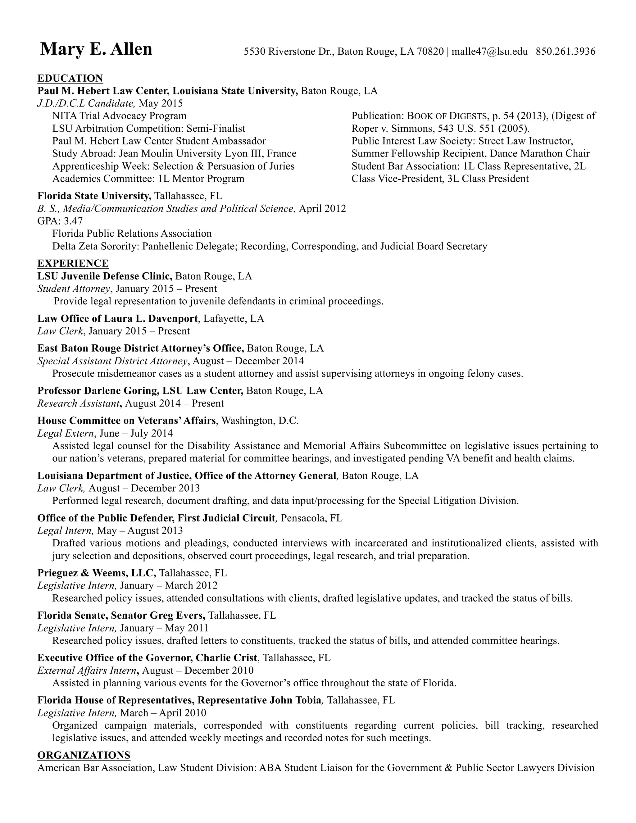 Mary Allen - Resume | PDF