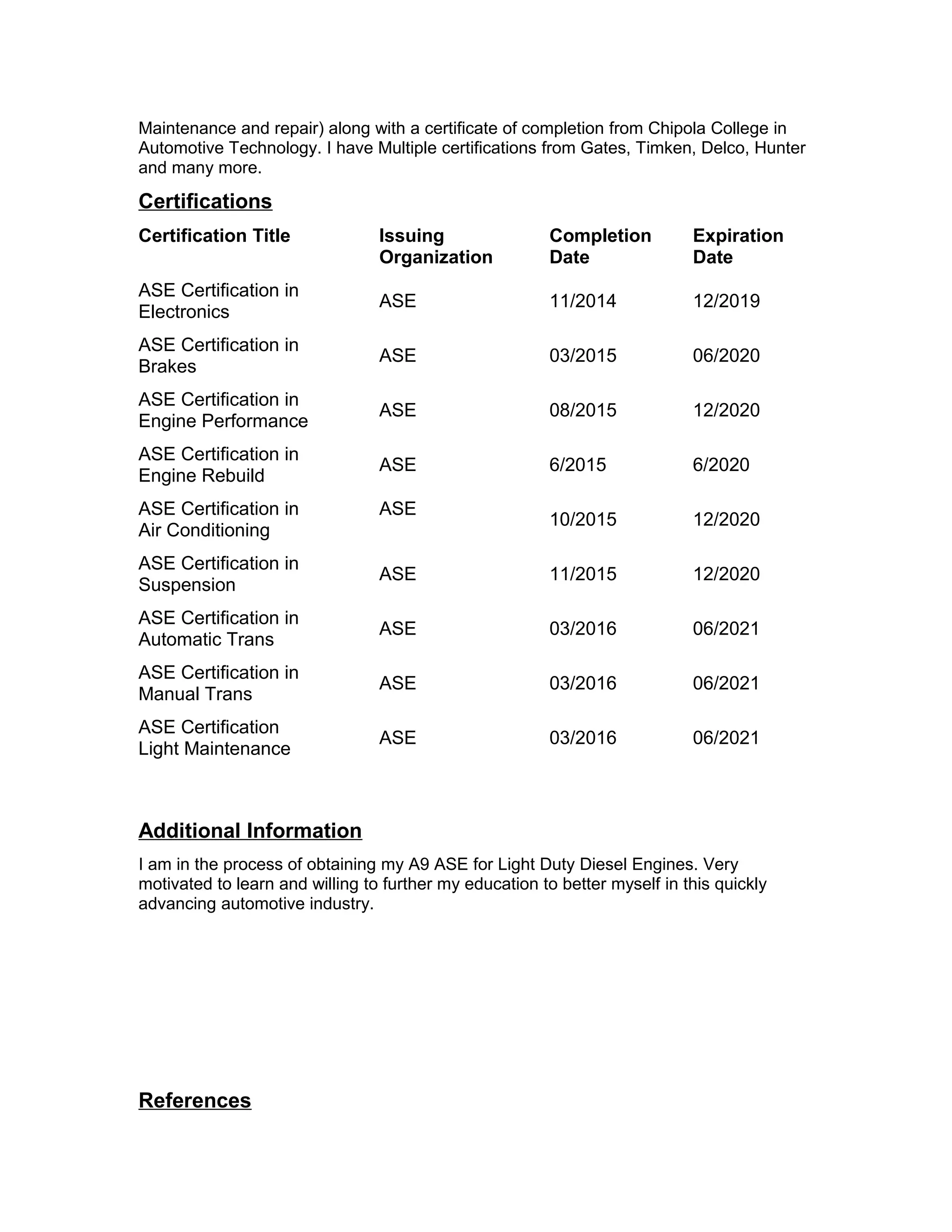 Matthew Caleb Ayers Resume | DOC