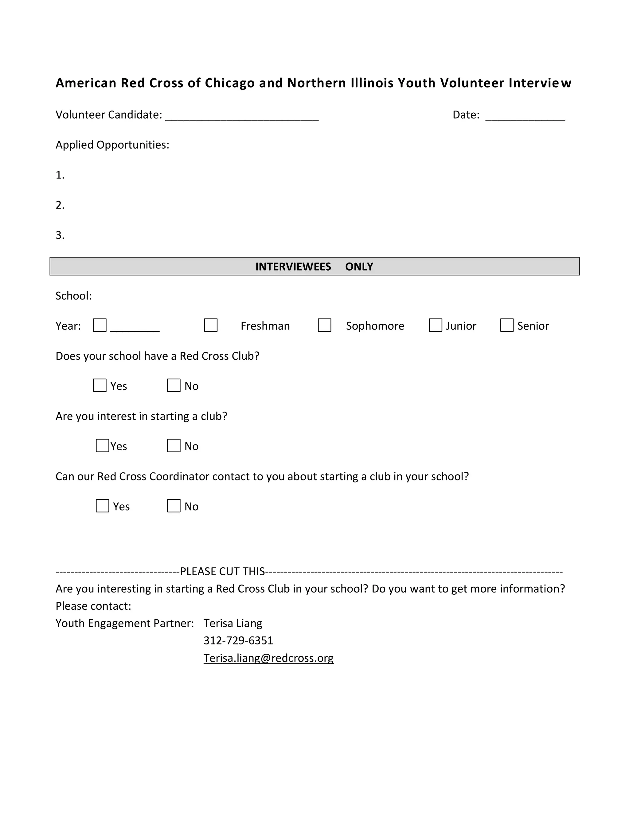 Youth Volunteer Interview question | PDF