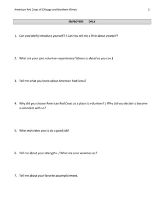 Youth Volunteer Interview question | PDF | Education
