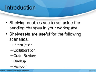 TFS Shelveset | PPT