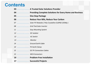 On Grid Solar System Brochure-2014 | PDF