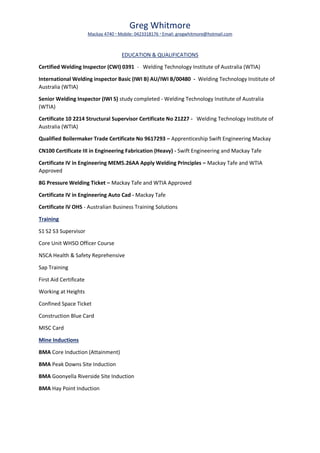 Resume New updated August | PDF | Australia and Oceania Travel | Travel ...