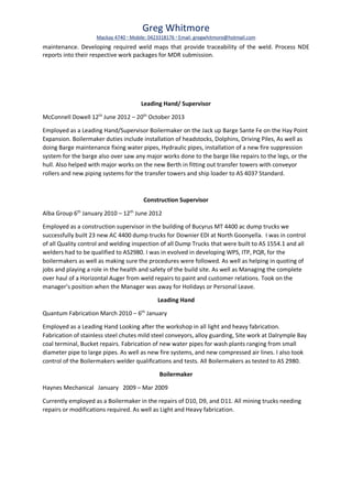 Resume New updated August | PDF | Australia and Oceania Travel | Travel ...