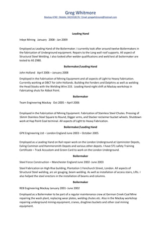 Resume New updated August | PDF | Australia and Oceania Travel | Travel ...