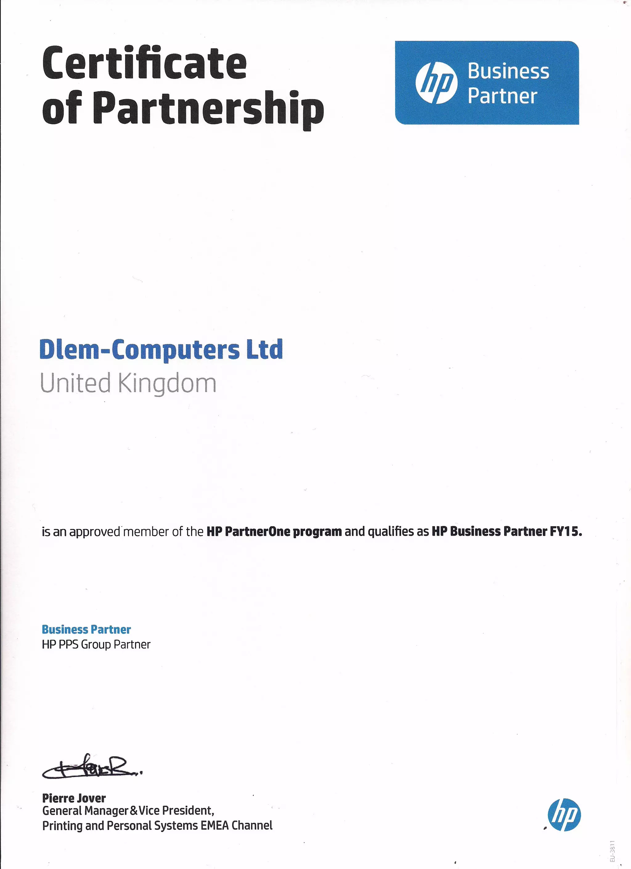 HP Certificat | PDF
