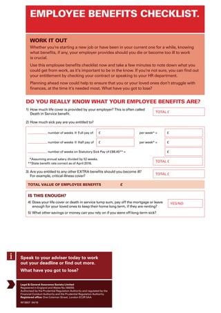 Employee Benefits Checklist | PDF