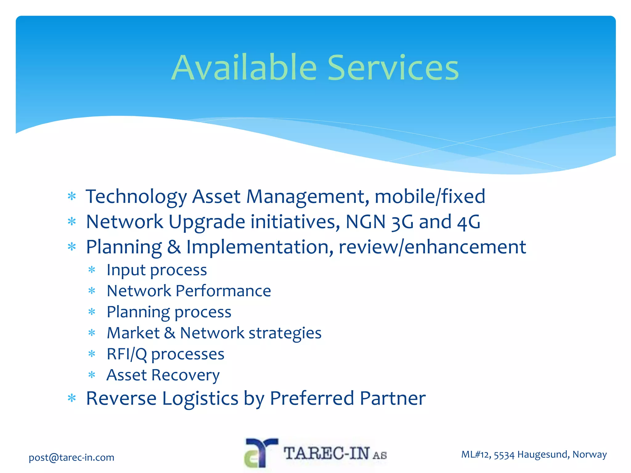 TAREC-IN AS Technology Asset MgM v3.1 | PDF