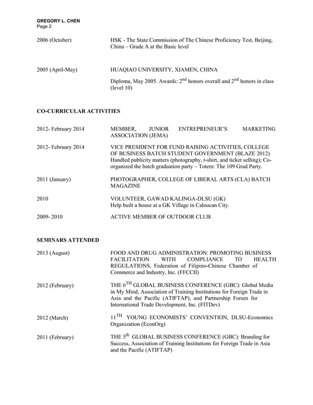 Resume - Gregory L Chen | PDF