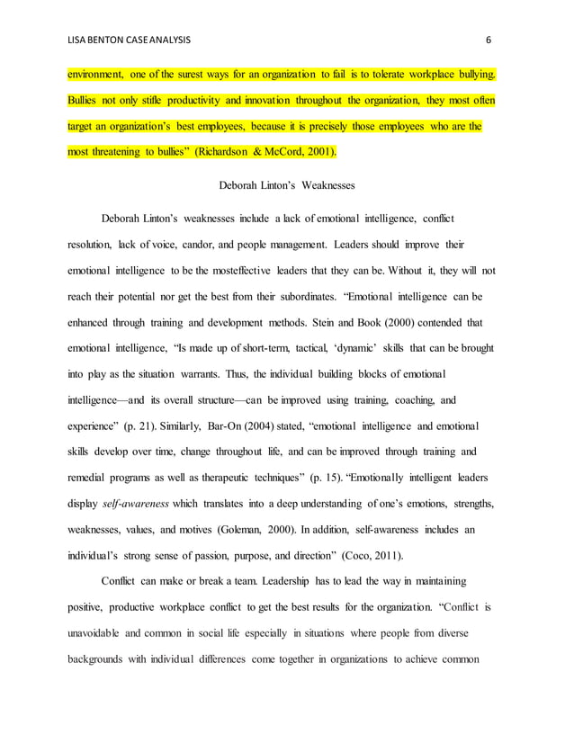Assignment 3 Lisa Benton Case Analysis | PDF
