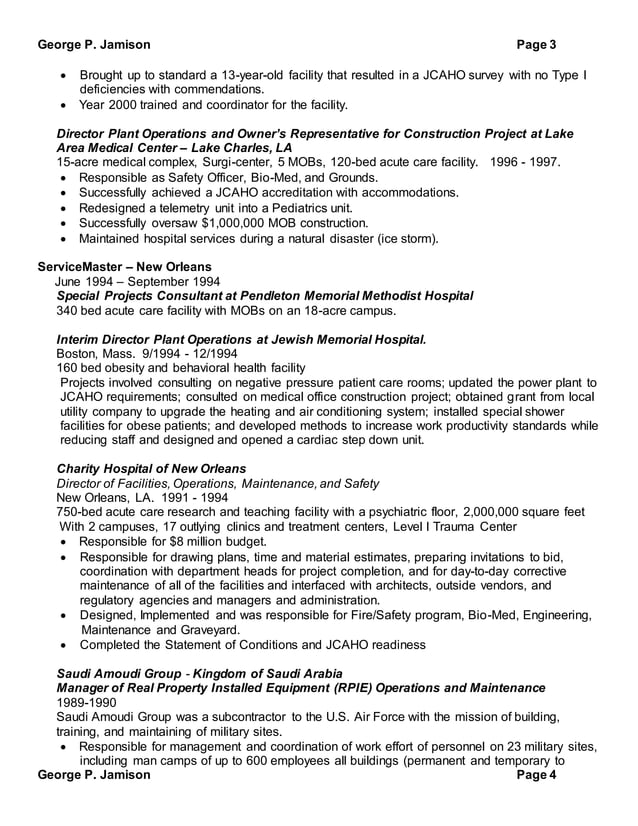 resume george | DOCX | Healthcare Industry | Industries