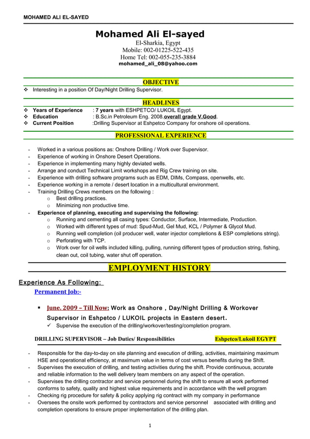 MOHAMED ALI EL SAYED CV | PDF