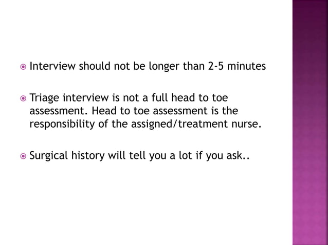 THE Triage assessment | PPTX