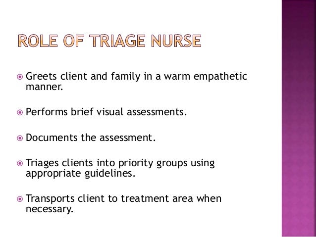 THE Triage assessment