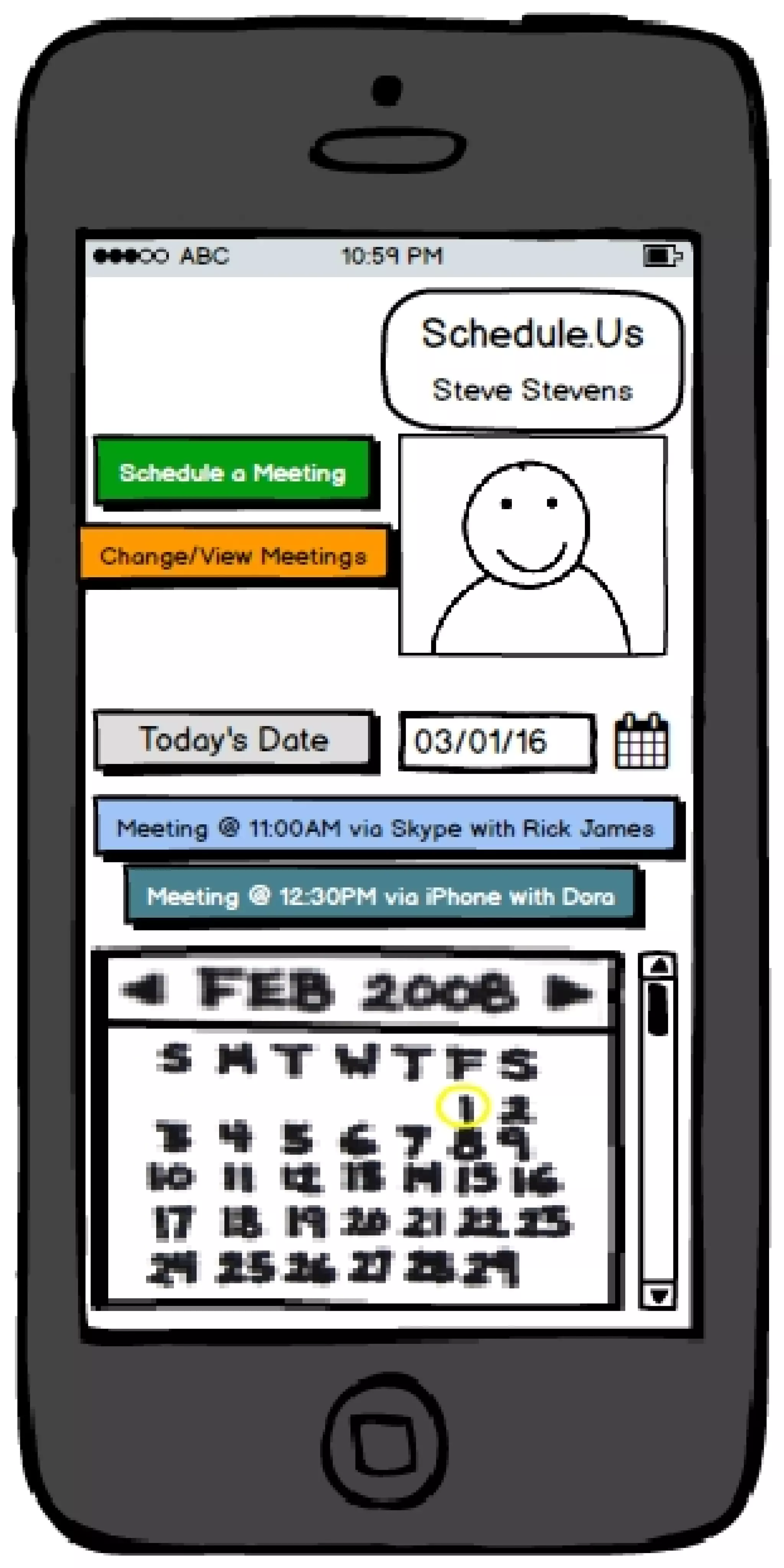 Schedule.Us App Wireframes | PDF