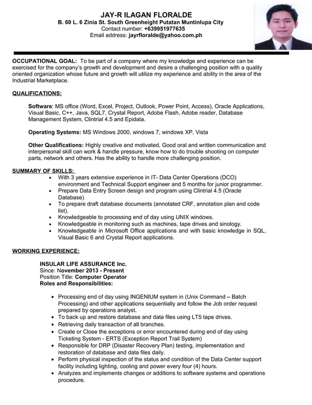 Jay-r Floralde - Resume | DOC
