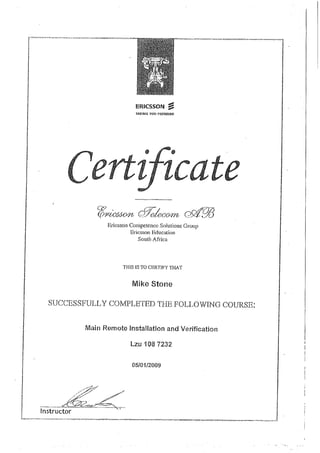 MIKE CERTIFICATES | PDF