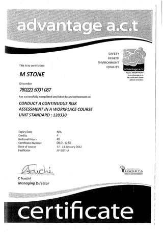 MIKE CERTIFICATES | PDF