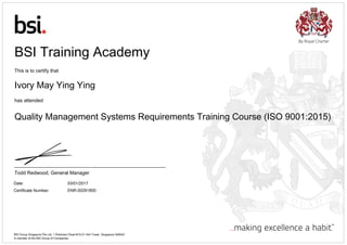 ISO 9001 Requirement Training Course | PDF | Business Administration ...