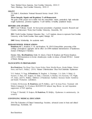 Ben Danielson CV | DOCX
