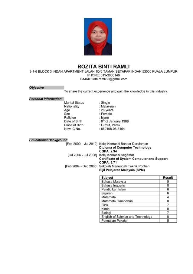 Rozita Ramli_Resume_Aug_2016 | PDF