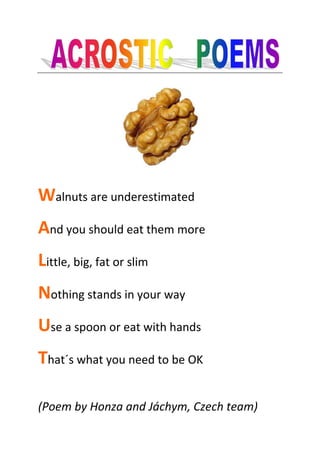 Acrostic poems about Superfoods from the Czech team | PDF