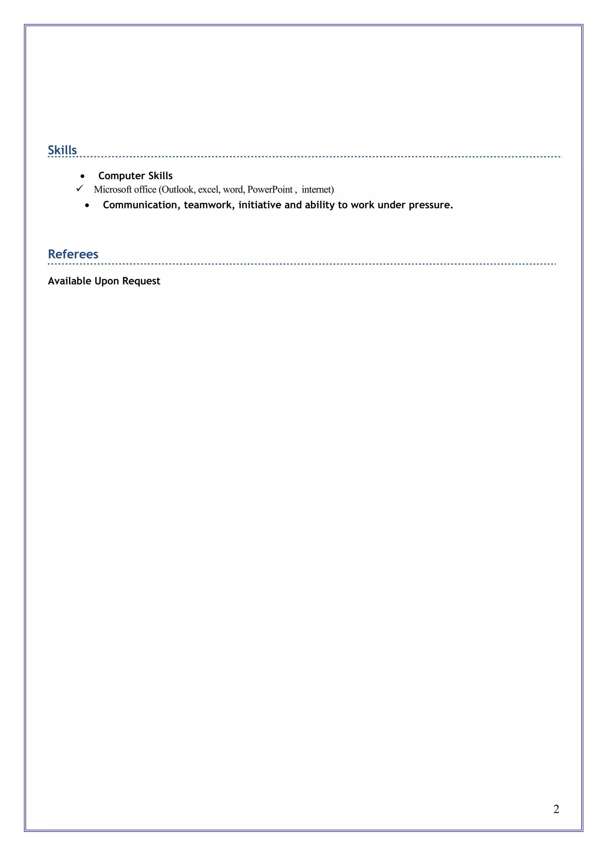 Manar Al nimer Resume | DOC | Careers