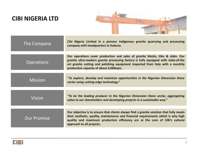 CIBI CORPORATE PRESENTATION | PDF | Construction Industry | Industries