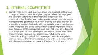 DEMOTIVATORS IN THE ORGANISATION AND HOW TO power | PPTX