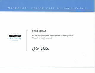 MicroSoft Certification | PDF