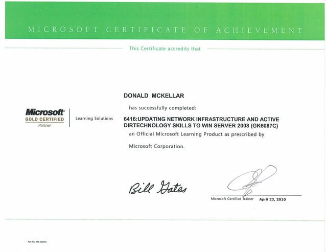 MicroSoft Certification | PDF