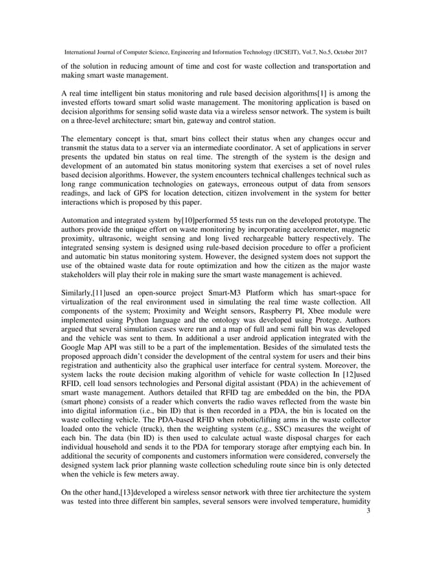 MULTI-AGENT BASED IOT SMART WASTE MONITORING AND COLLECTION ARCHITECTURE | PDF