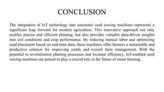 Design of automatic seed sowing machine Using IOT | PPTX